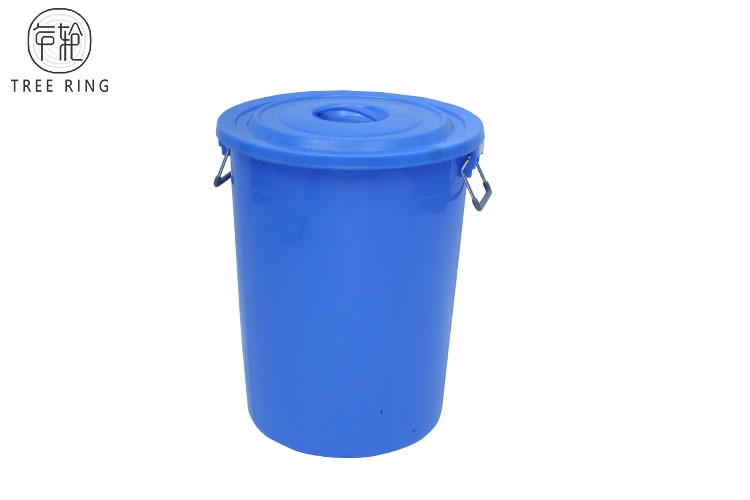 kleiner Plastikmülleimer 100Liter mit dem Deckel/Stahlrahmen-Käfig und ...